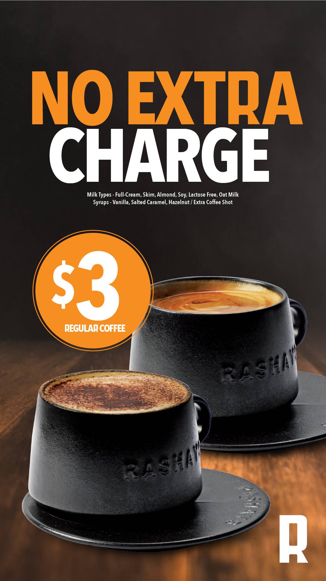 Menu at Rashays-Toowoomba restaurant, South Toowoomba