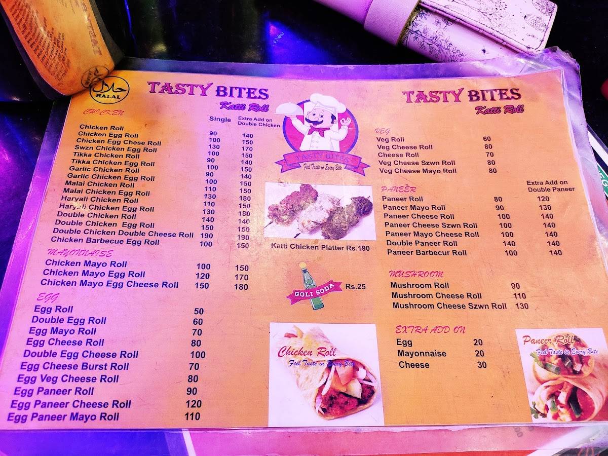 Menu at Raya Food zone, Chennai
