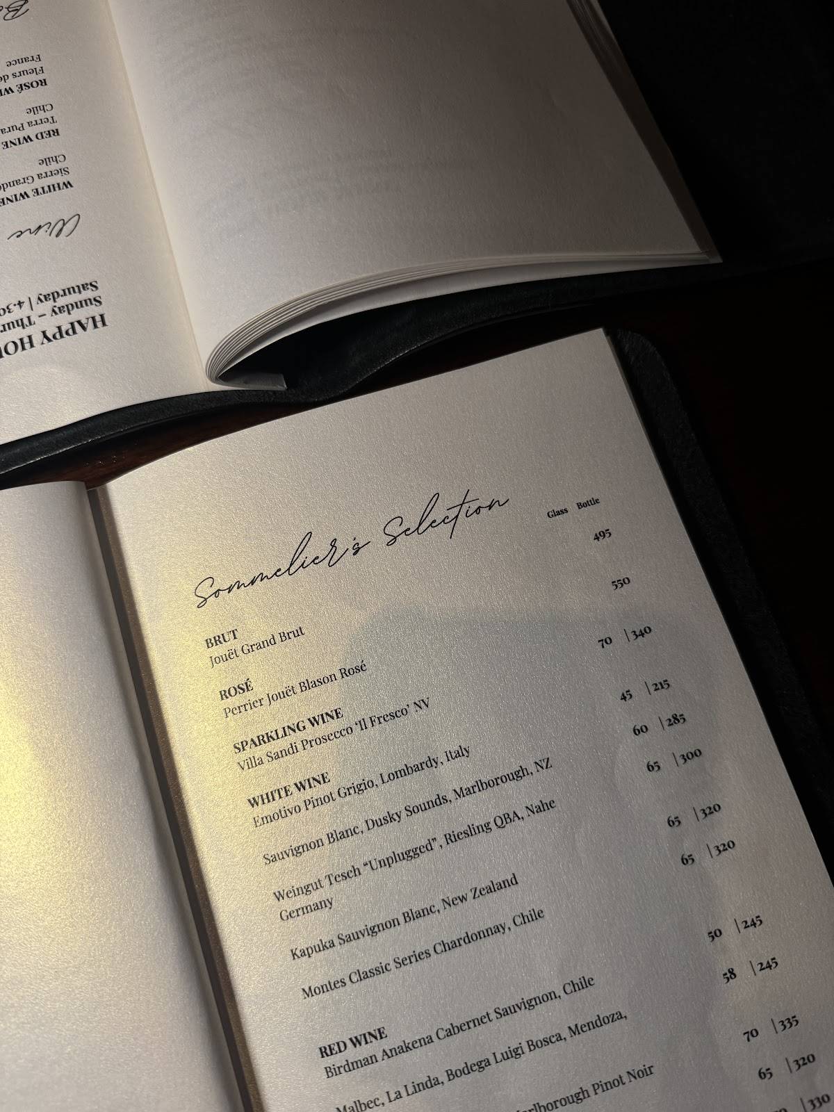 Menu at Ray's Bar, Abu Dhabi, Level 62 King Abdullah Bin Abdulaziz Al ...