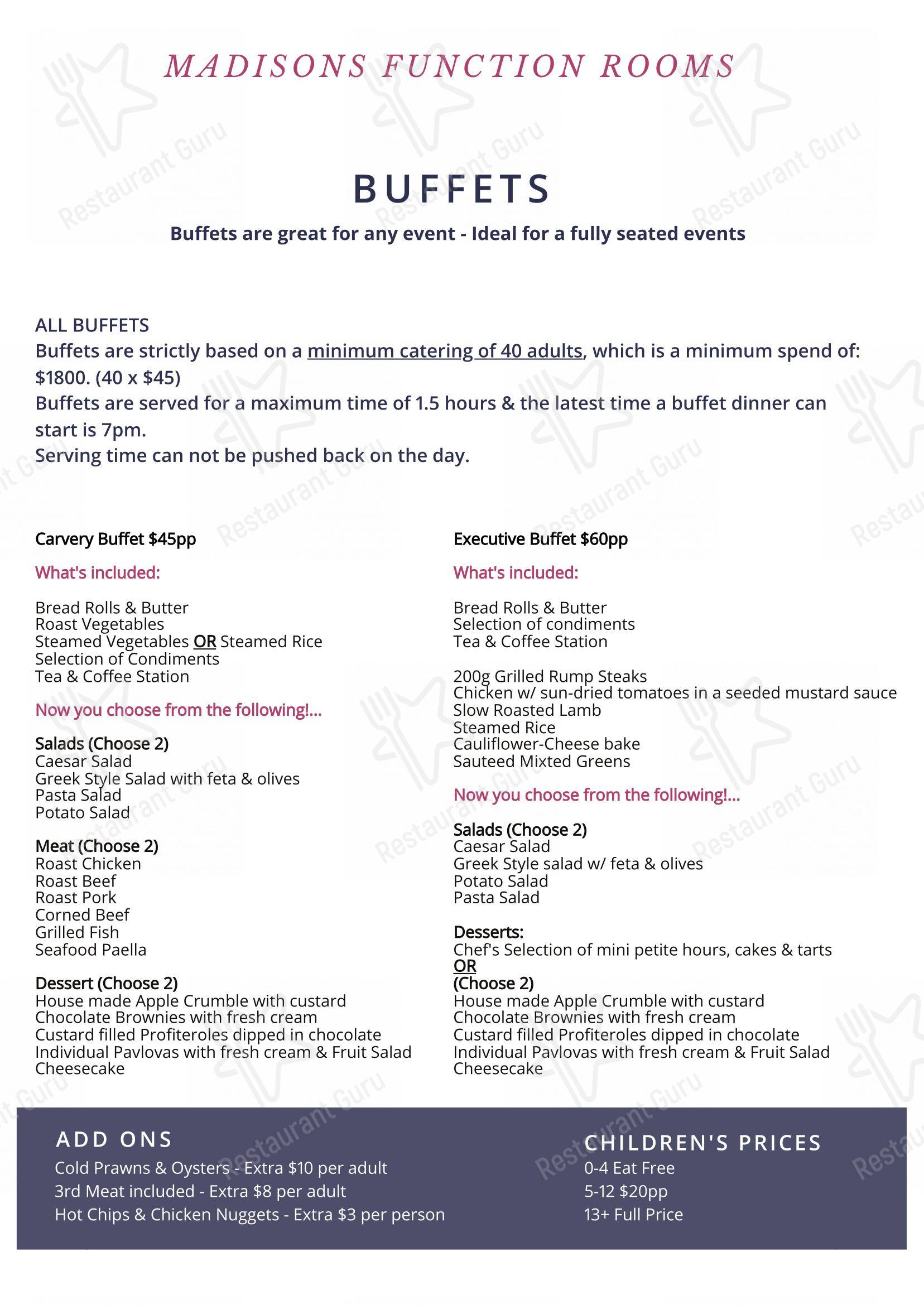 Menu at Red Beret Hotel restaurant, Redlynch