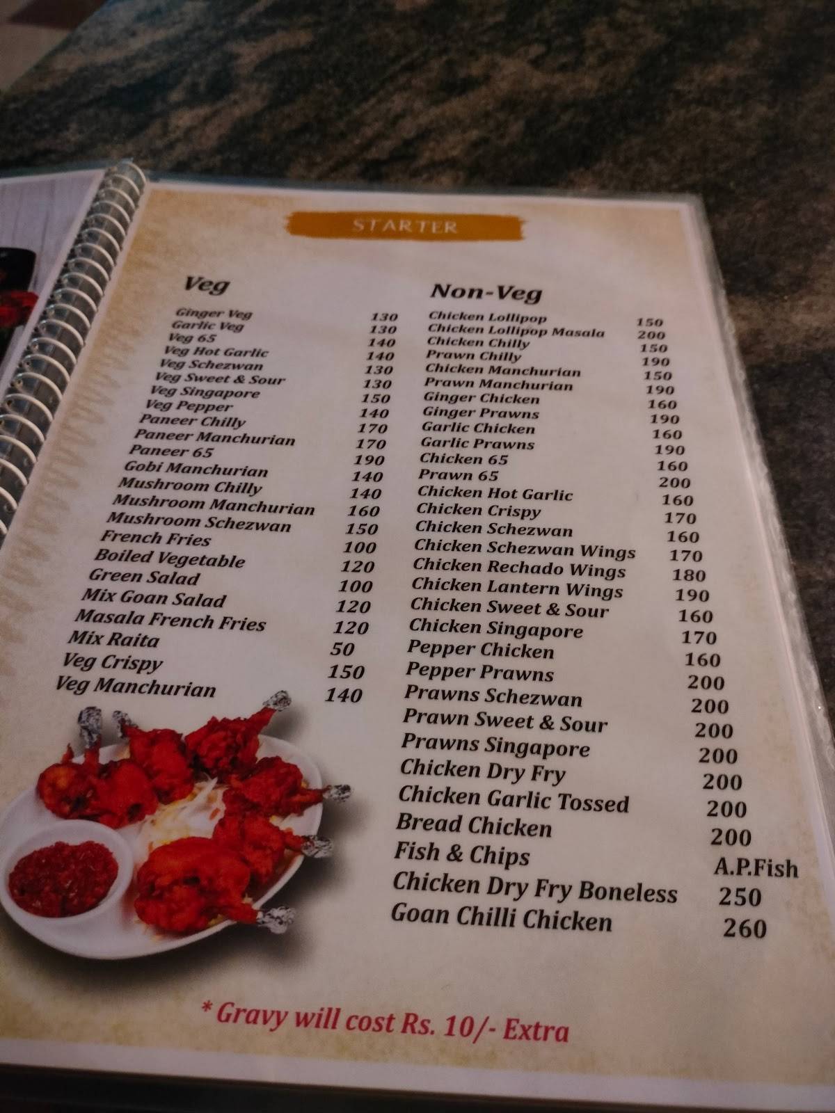 Menu at Red Lantern Restaurant Serves Chinese, Goan Fish Thali, Indian ...