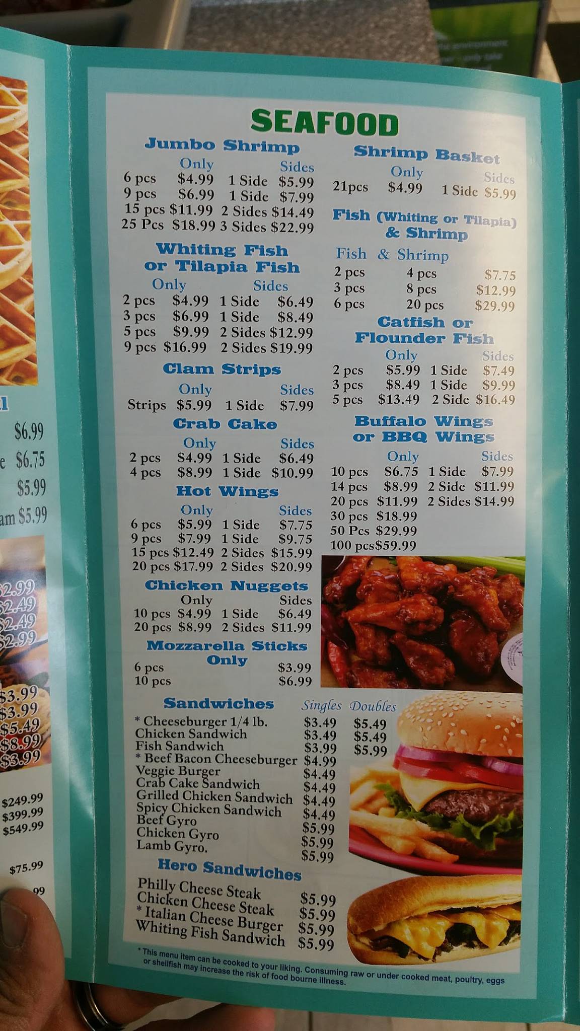 Menu at 5 Brothers Fried Chicken & Waffles restaurant, Patchogue
