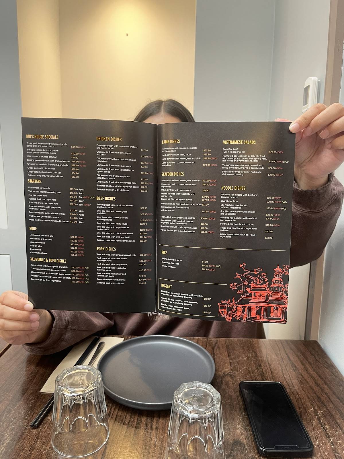 Menu at Bui's Restaurant, Kingston