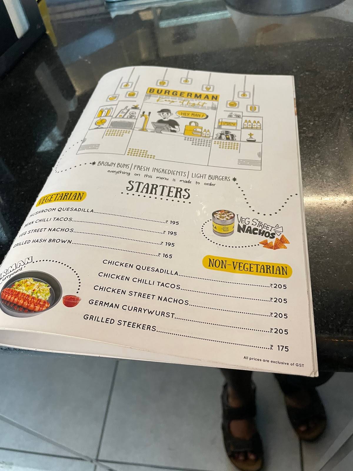 Menu at BurgerMan ECR, Chennai