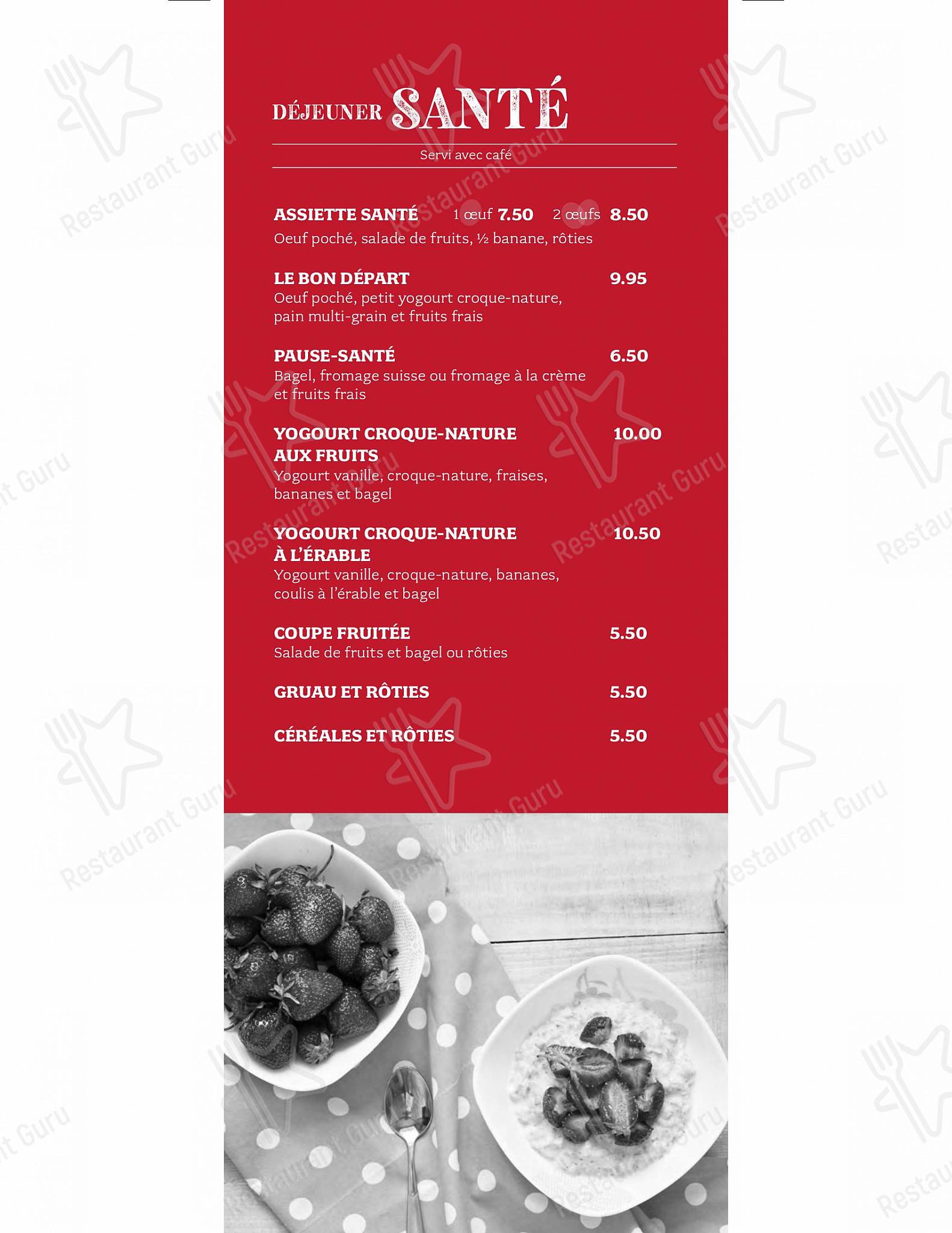 Menu au Restaurant Chez Gérard, Saint-Georges