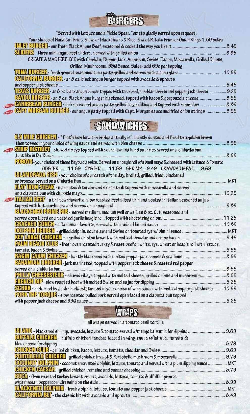 Menu at Dave's Last Resort & Raw Bar, Lake Worth