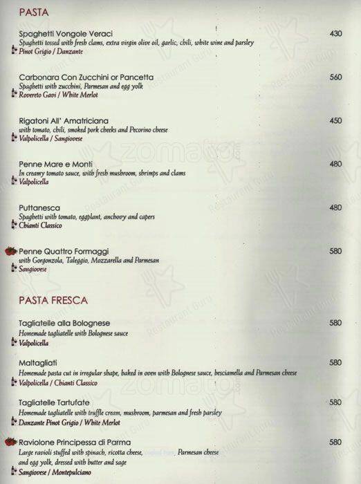 Menu at Dusit Thani Manila restaurant, Makati, Ayala Center