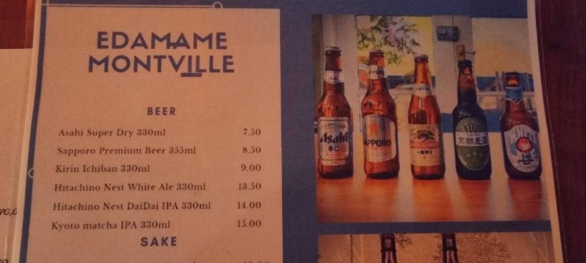Menu at EDAMAME at Montville restaurant, Montville