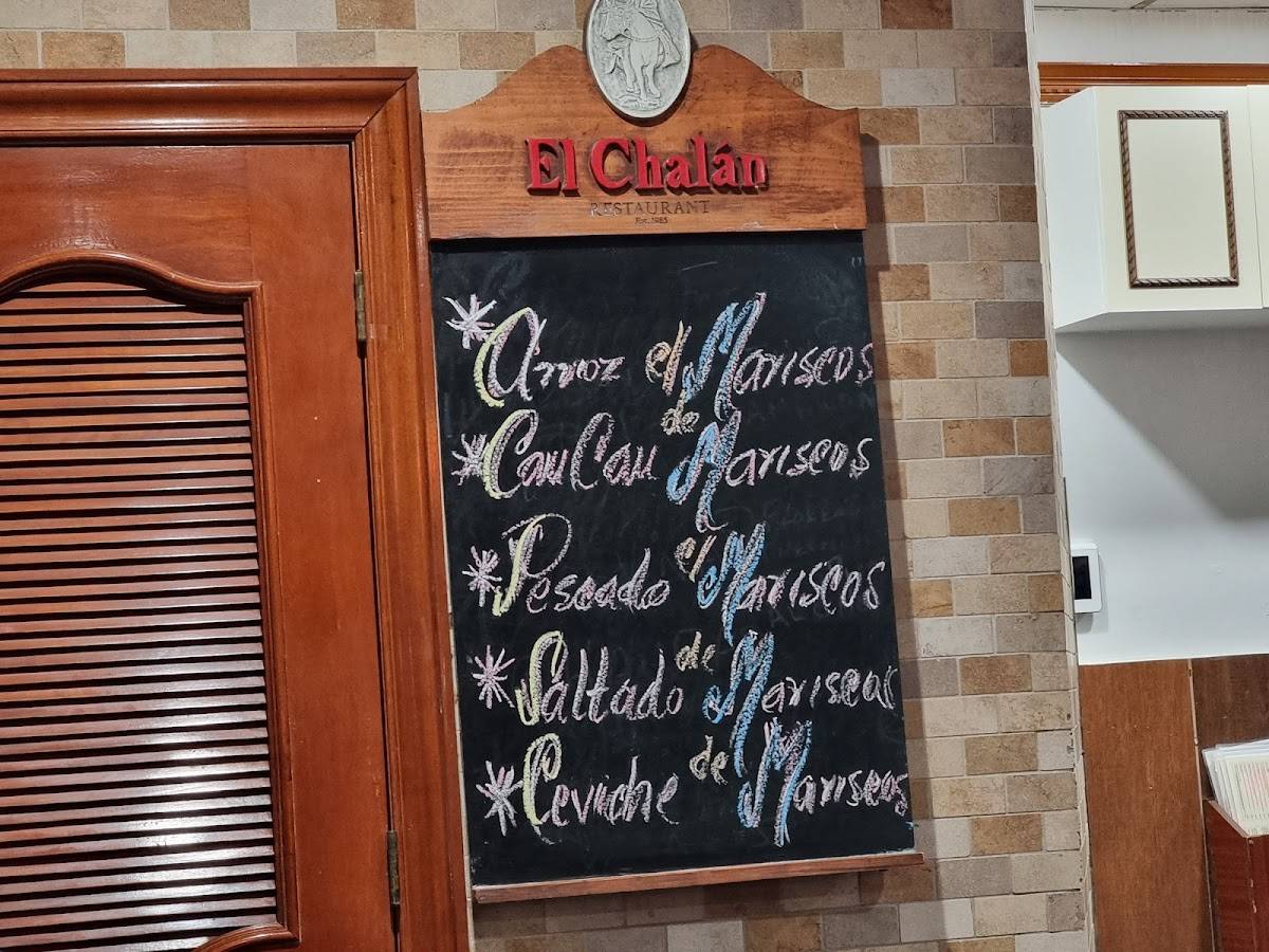 Menu at El Chalan Restaurant, Miami