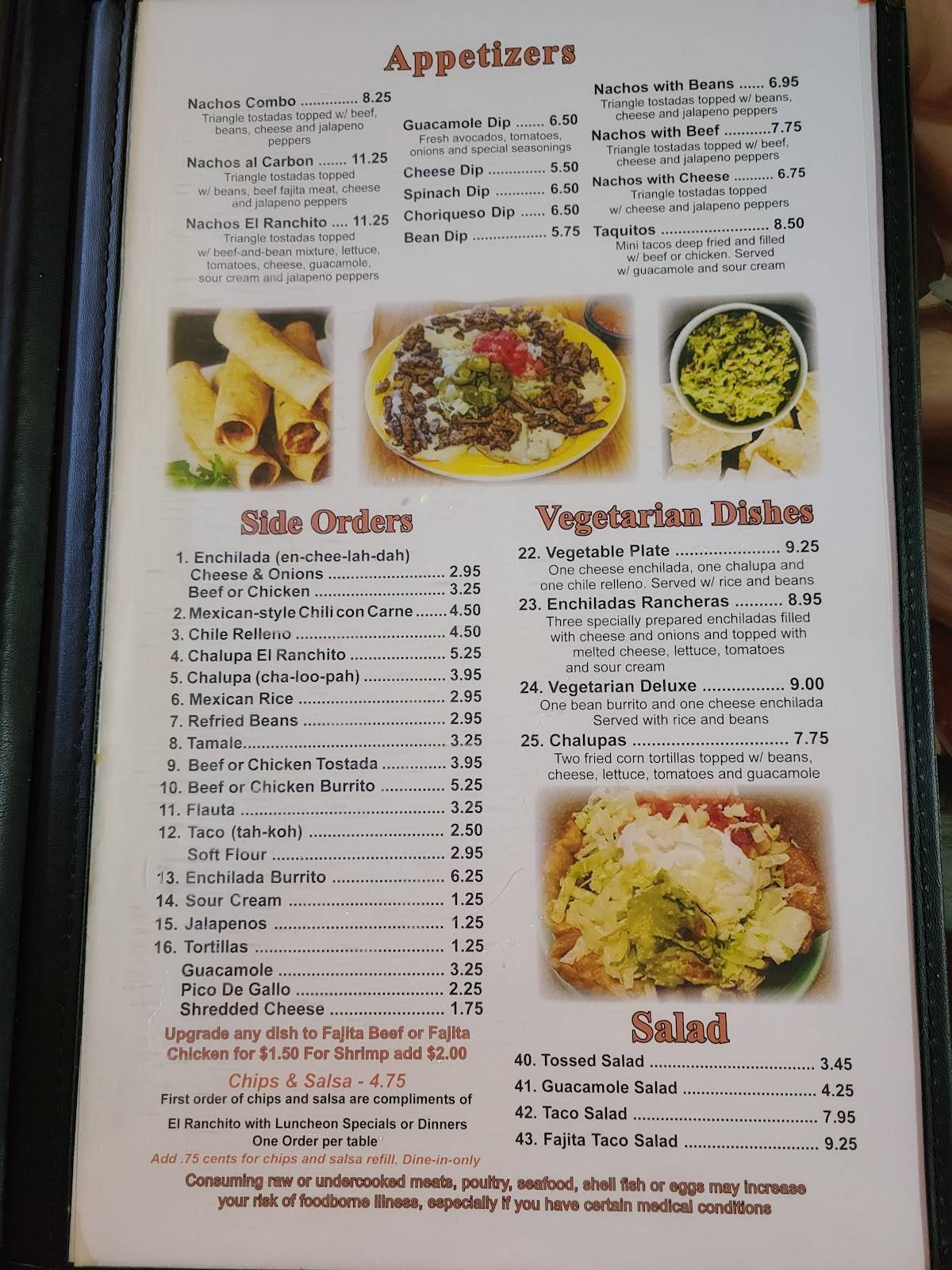 Menu at El Ranchito The Villages restaurant, Lady Lake, 1 Lagrande Blvd