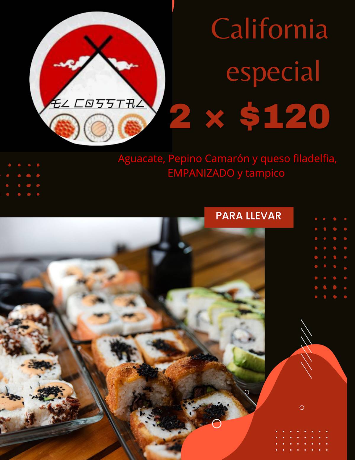 Menu at El coss-tal restaurant, Morelia