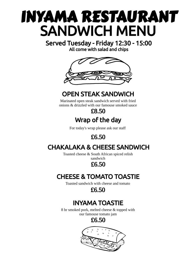 Menu at Fields Biltong Shack/ Inyama restaurant- South African deli ...