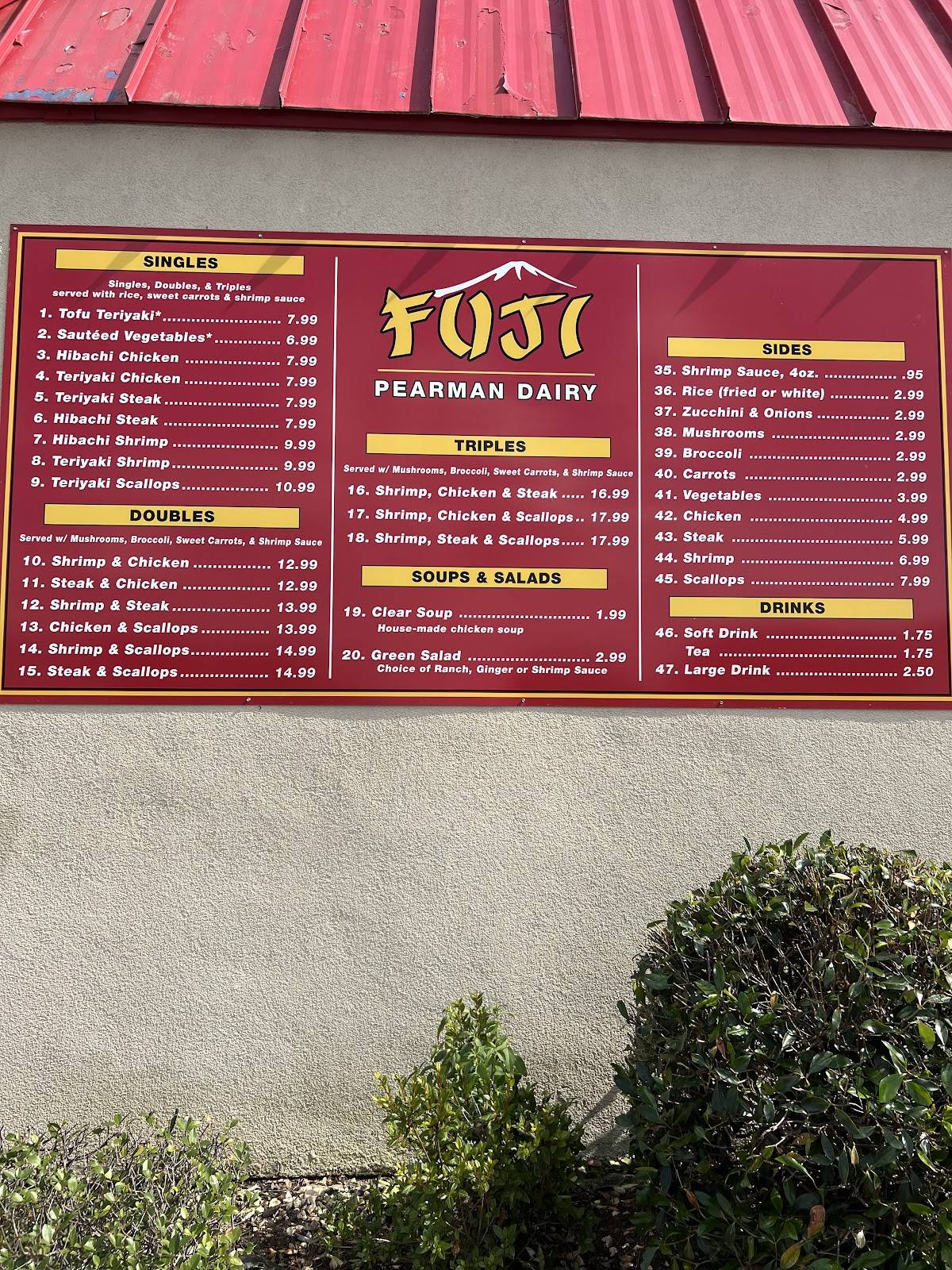 Menu at Fuji Express restaurant, Anderson