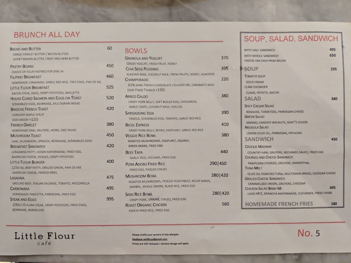 Menu at George and Onnie's - Megamall restaurant, Mandaluyong
