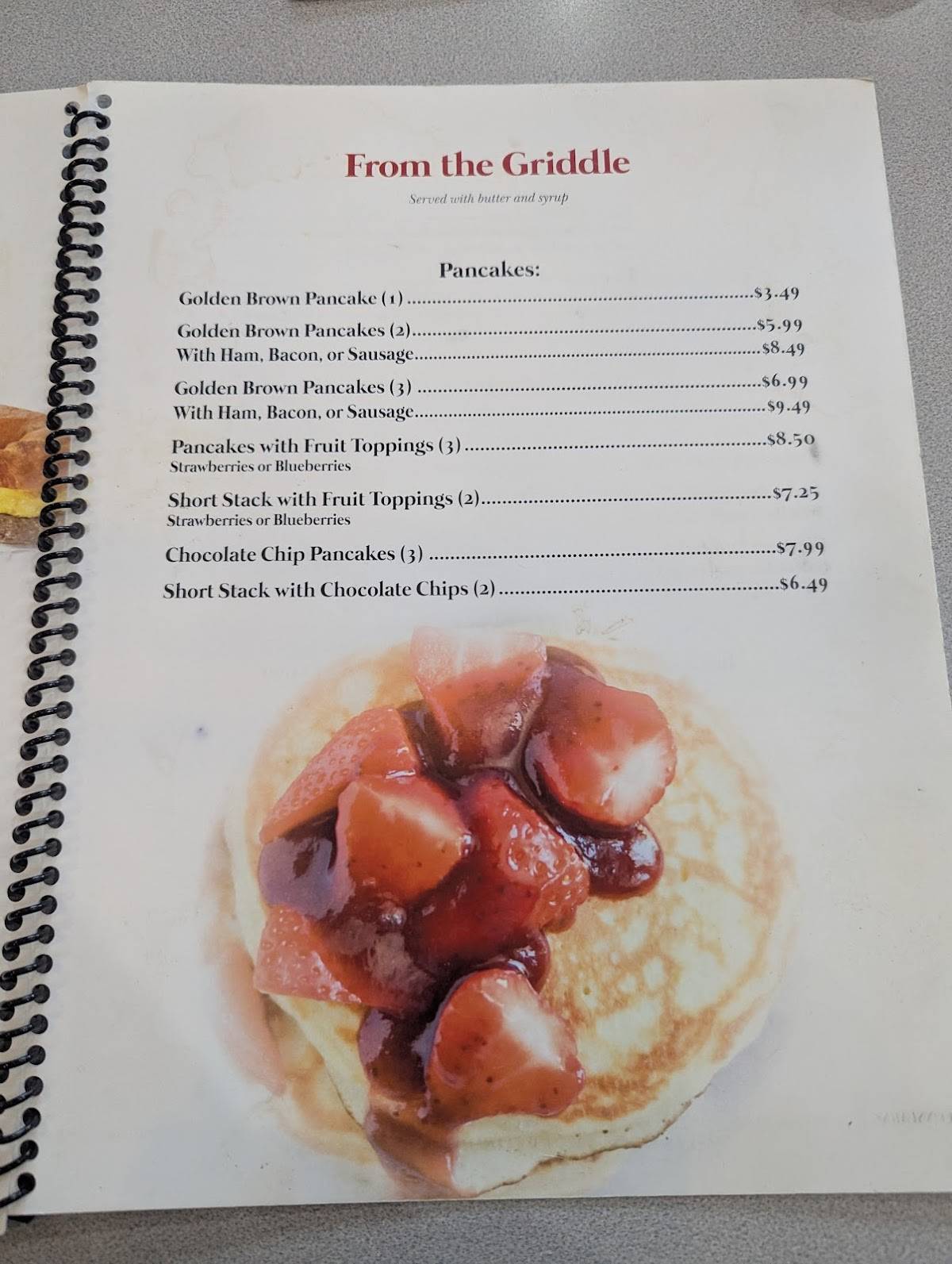Menu at Gettysburg Family Restaurant, Gettysburg, York St #5