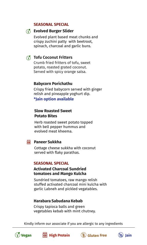 Menu at Go Native HSR, Bengaluru, 29