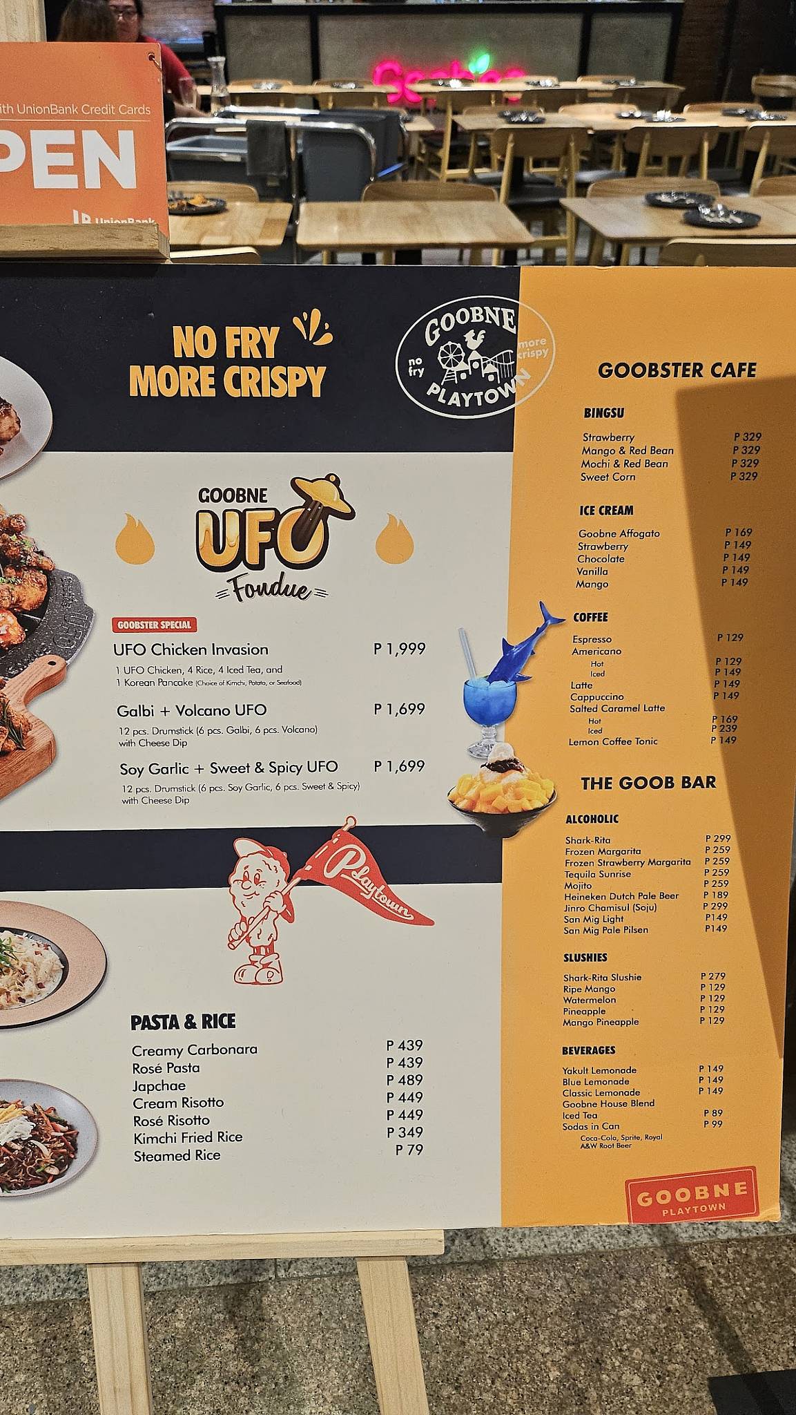 Menu at Goobne restaurant, Taguig