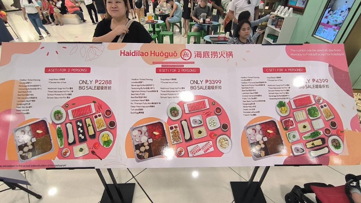 Menu at Haidilao Hot Pot MOA Branch ( 海底捞MOA店 ) restaurant, Pasay