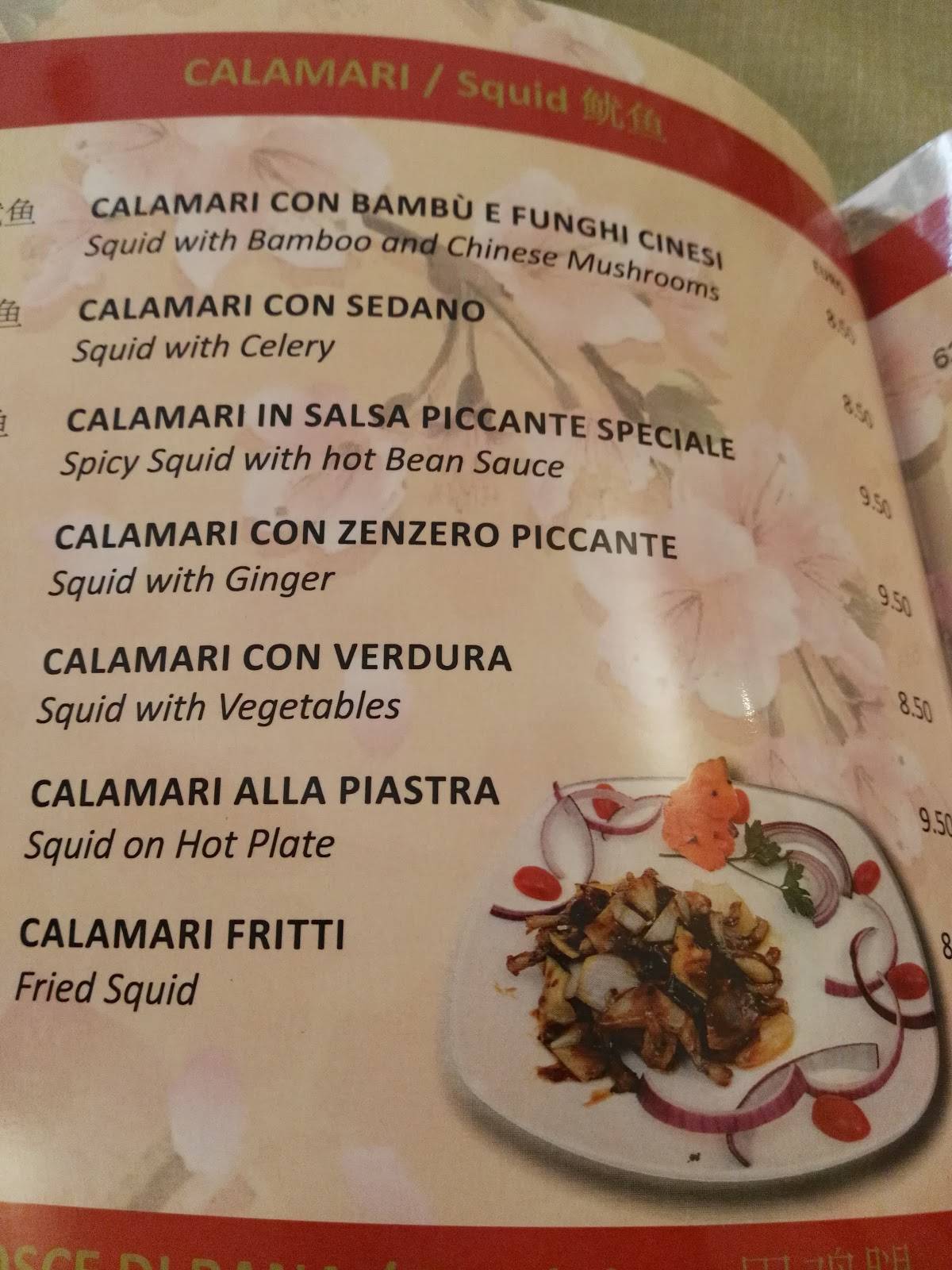 Menu at Hang Zhou da Sonia restaurant, Rome, Via Principe Eugenio