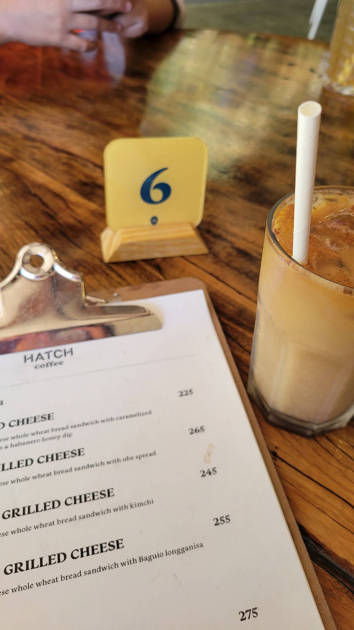 Menu at Hatch Coffee cafe, Baguio
