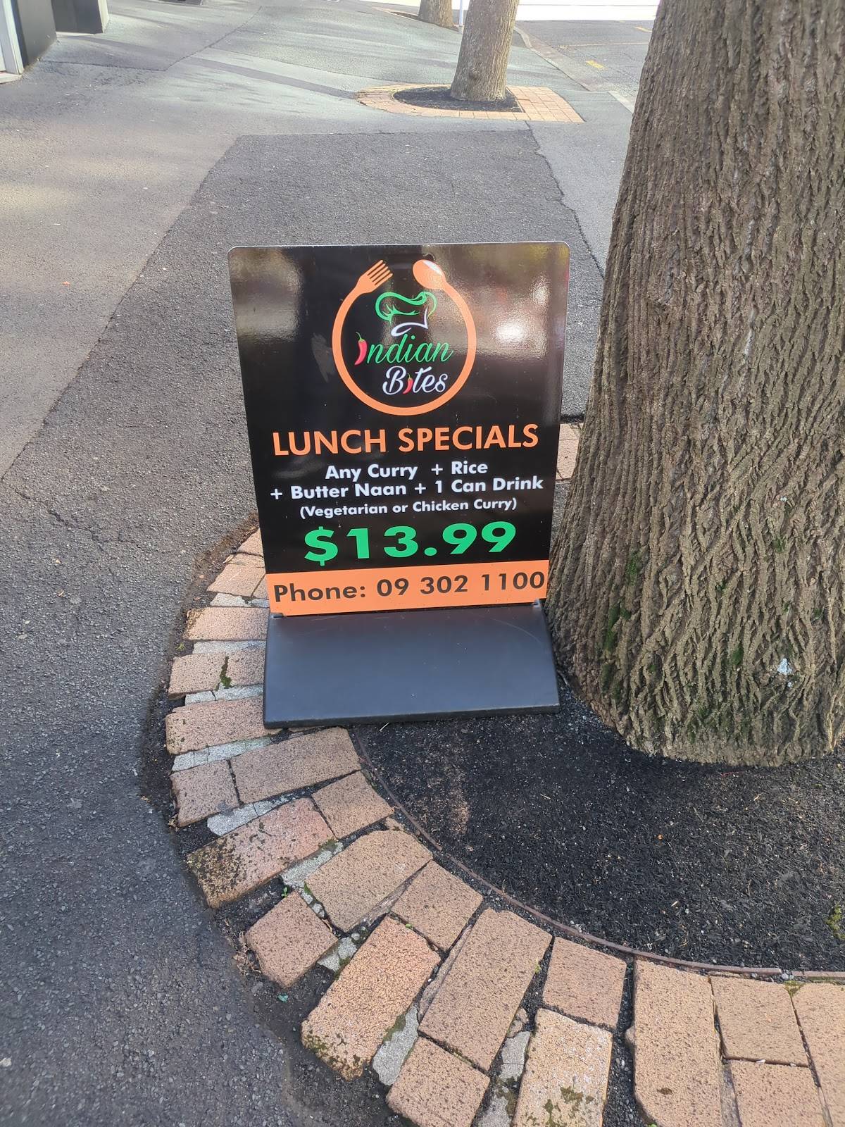 Menu at Indian Bites restaurant, Auckland