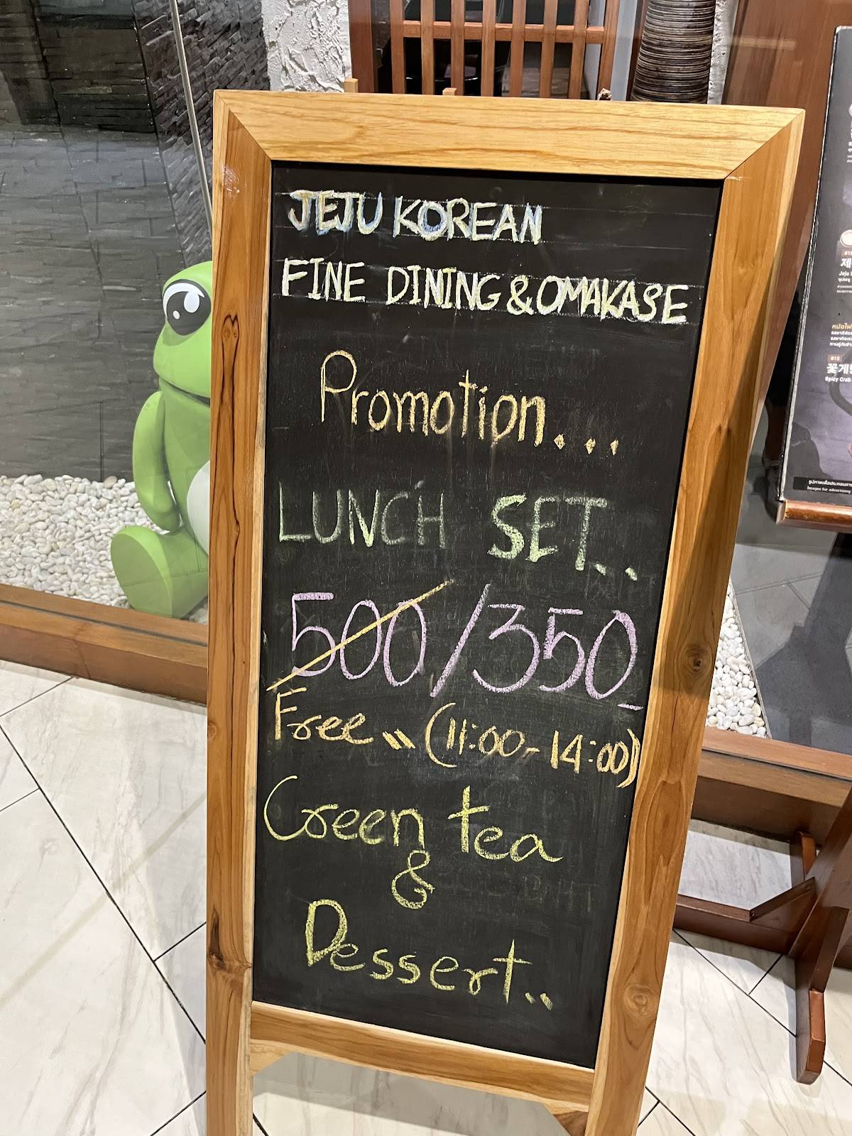 Menu at JEJU Korean Fine Dining & Omakase restaurant, Bangkok