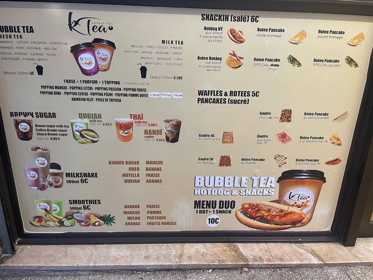 Menu au K-TEA, Noisiel