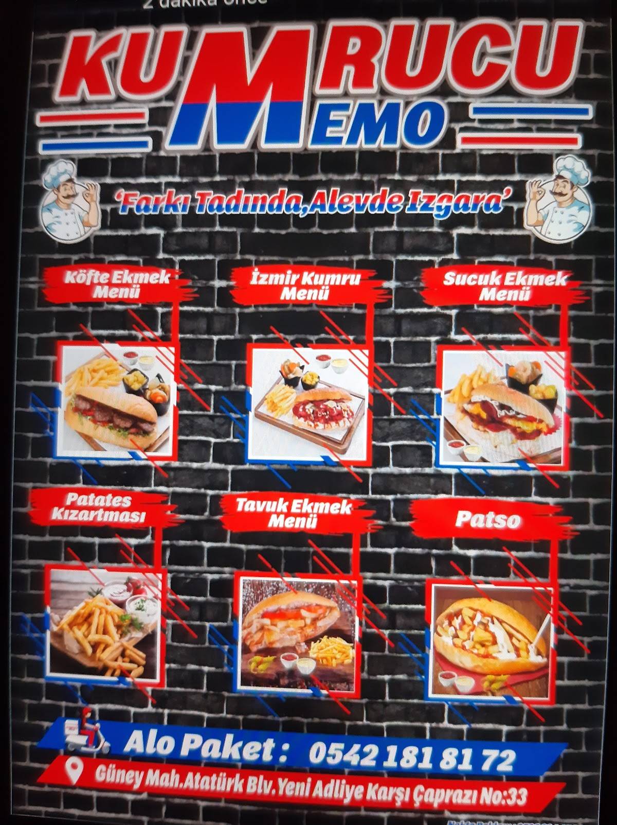 Menu at KUMRUCU MEMO fast food restorani, Siverek