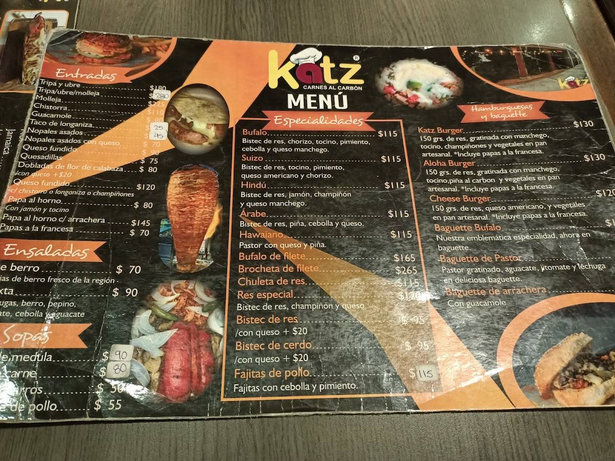 Carta de Restaurant Katz, Minatitlán