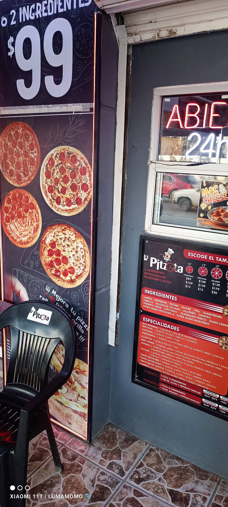 Carta del restaurante La Pitzota Suc. Miramar, Ciudad Madero