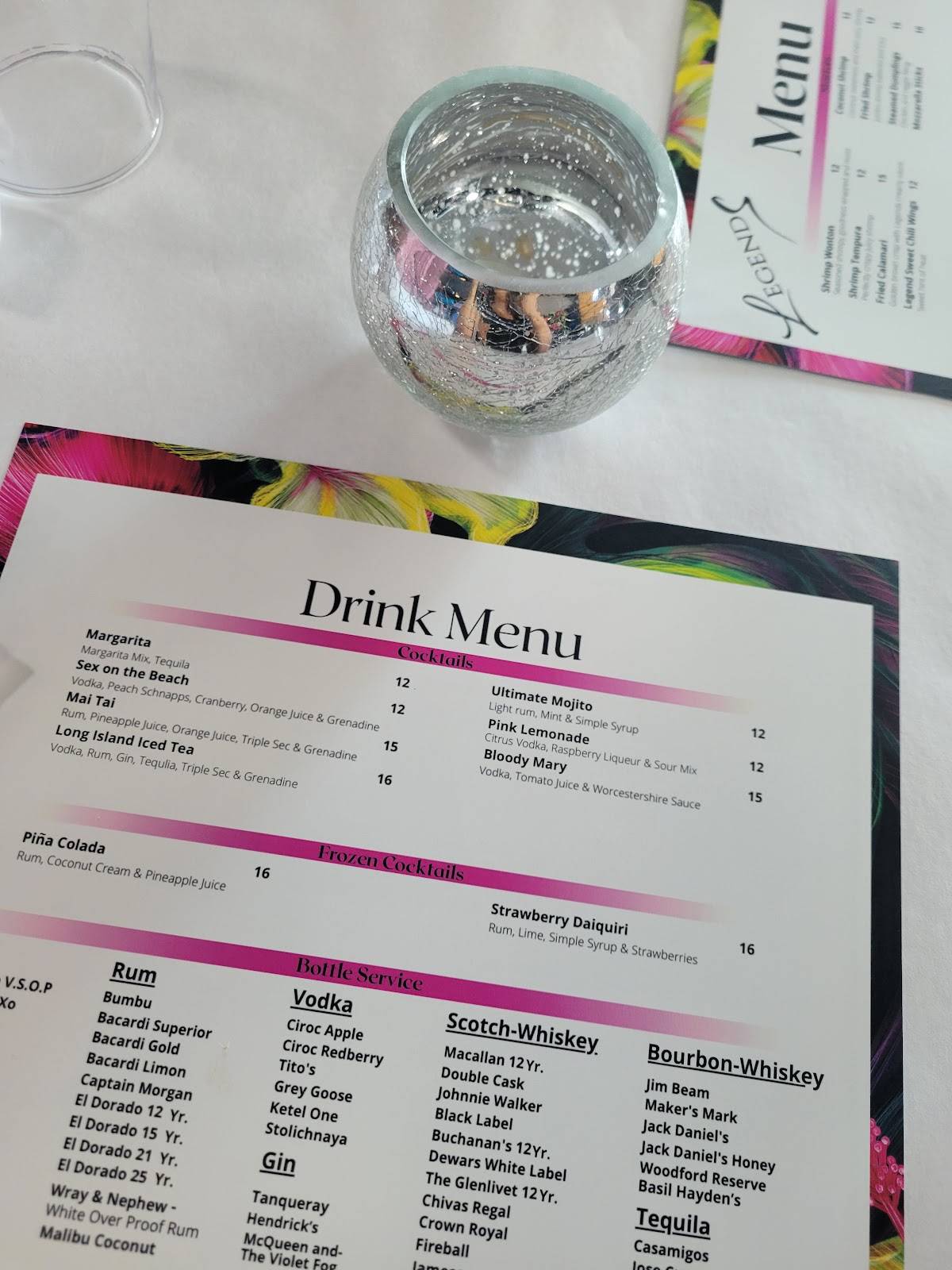 Menu at Legends Resto & Lounge restaurant, Orlando