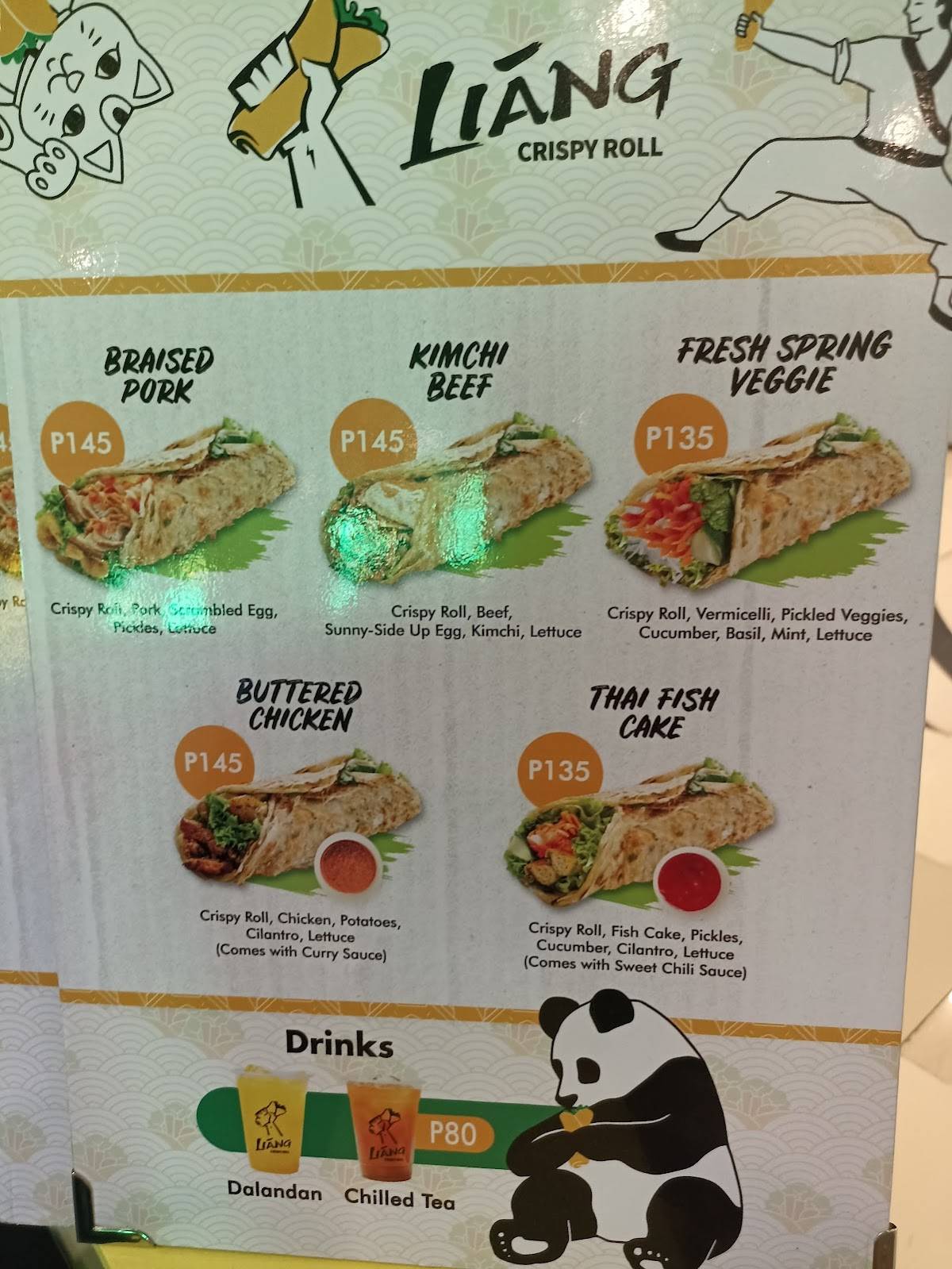 Menu at Liang Crispy Roll - Lucky Chinatown Mall, Manila