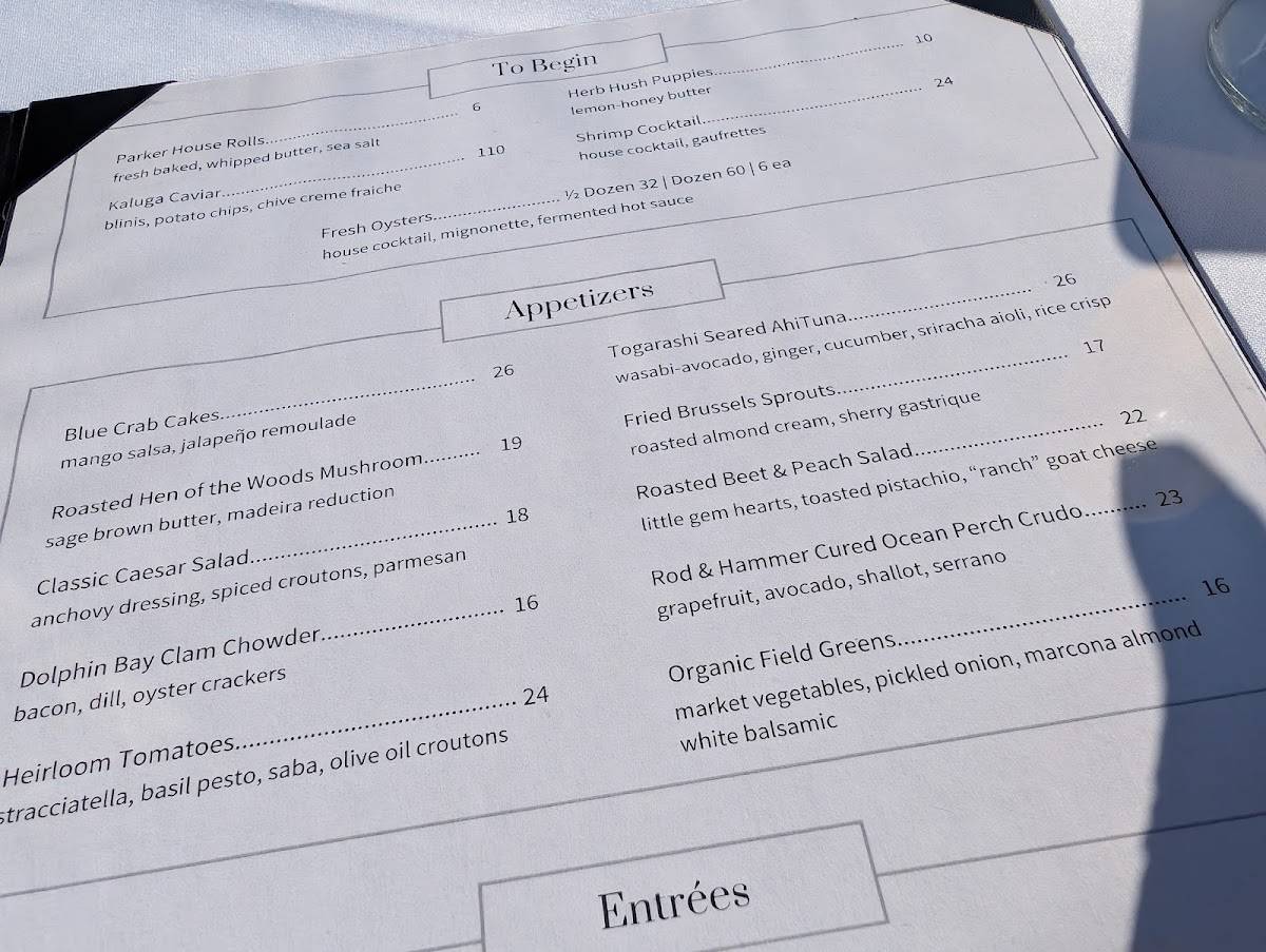 Menu at Lido Restaurant & Lounge, Pismo Beach
