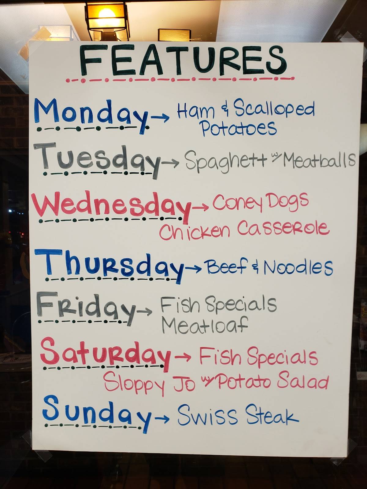 Menu at Magic Wand Restaurant, Churubusco