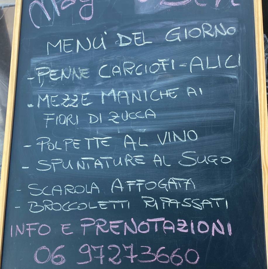 Menu at Magna e Bevi pizzeria, Rome