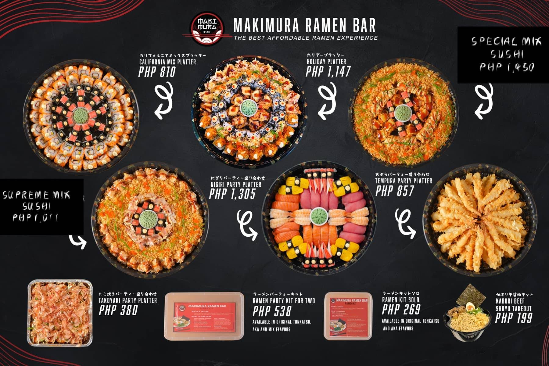 Menu at Makimura Ramen Bar, Angeles, Tinio Building