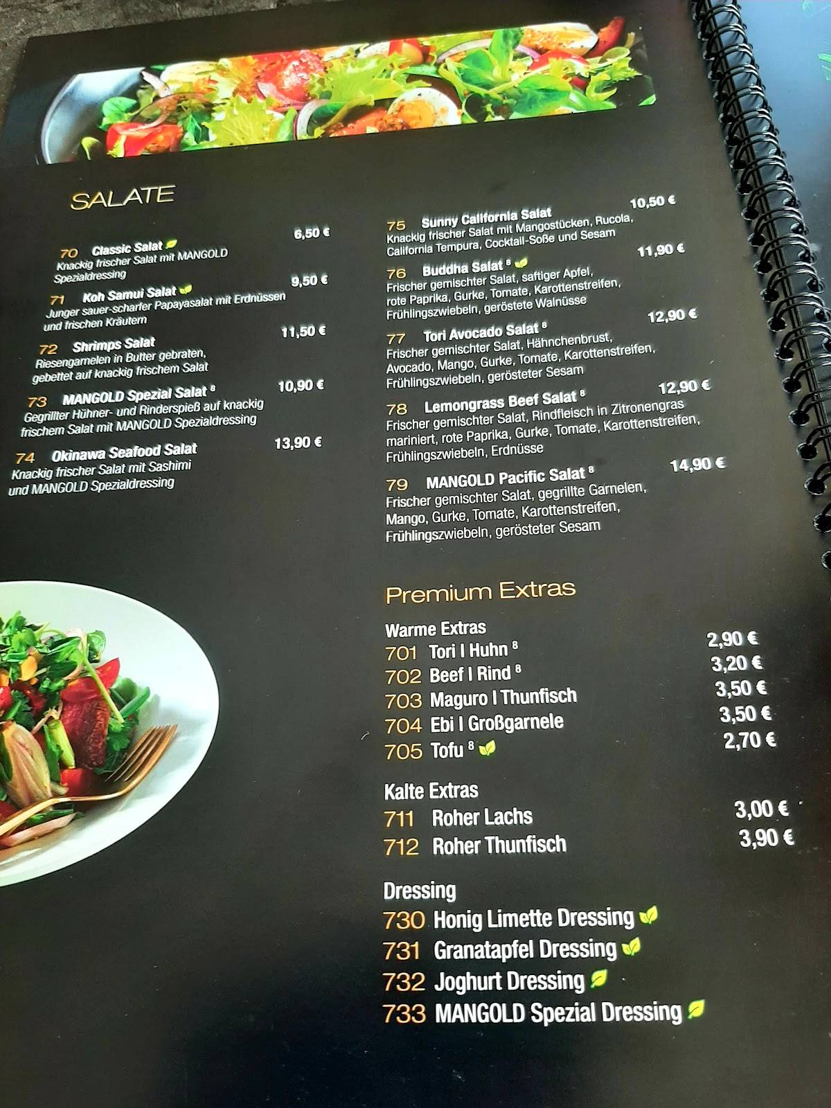 Speisekarte von Mangold Würselen Asian Pacific Cuisine restaurant, Würselen