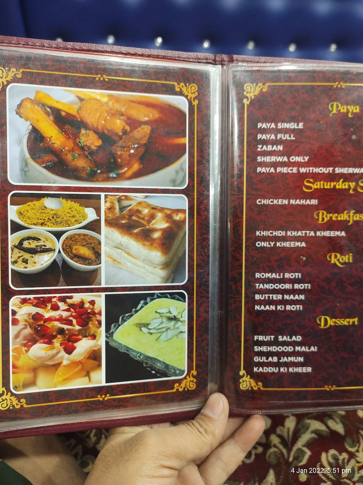 Menu at Masha Allah Mandi, Hyderabad, 8FV4+XQQ