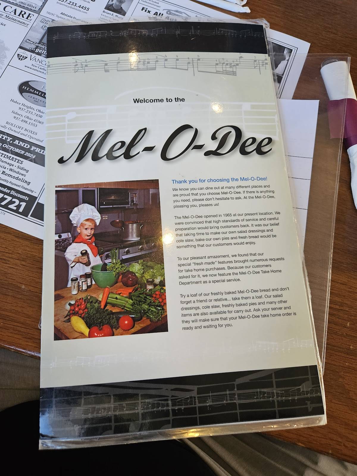 Menu at Mel-O-Dee Restaurant & Catering, New Carlisle