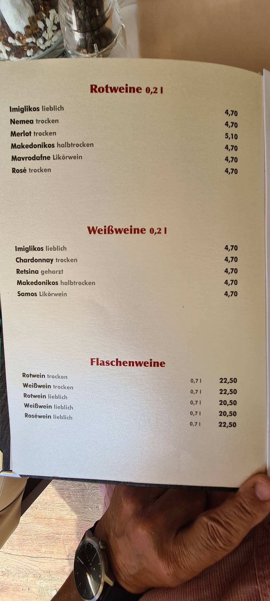 Speisekarte von Restaurant Meteora, Minden