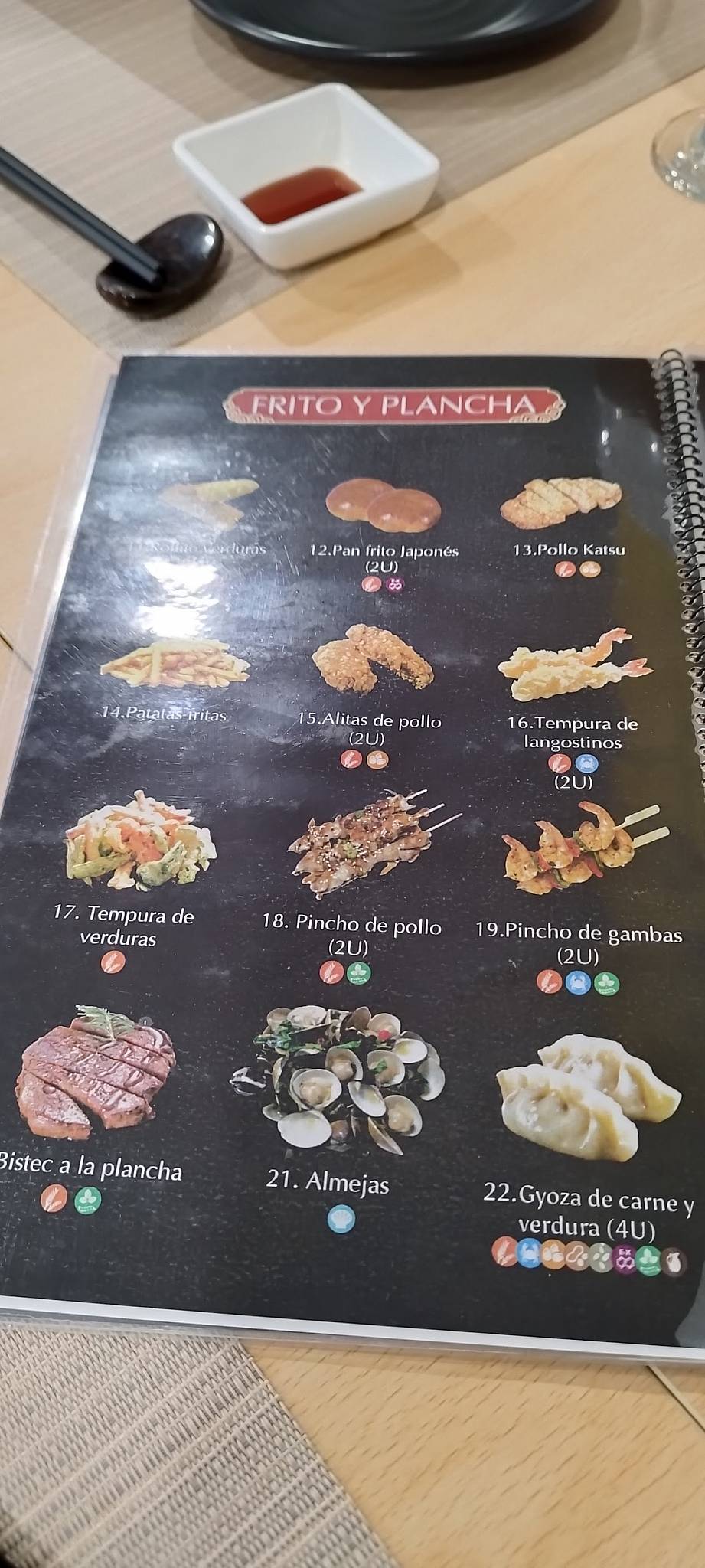 Carta de NAMI SUSHI BAR Buffet libre, Granada