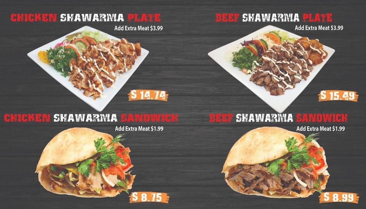 Menu at NJOY SHAWARMA JANE restaurant, Toronto, Jane St