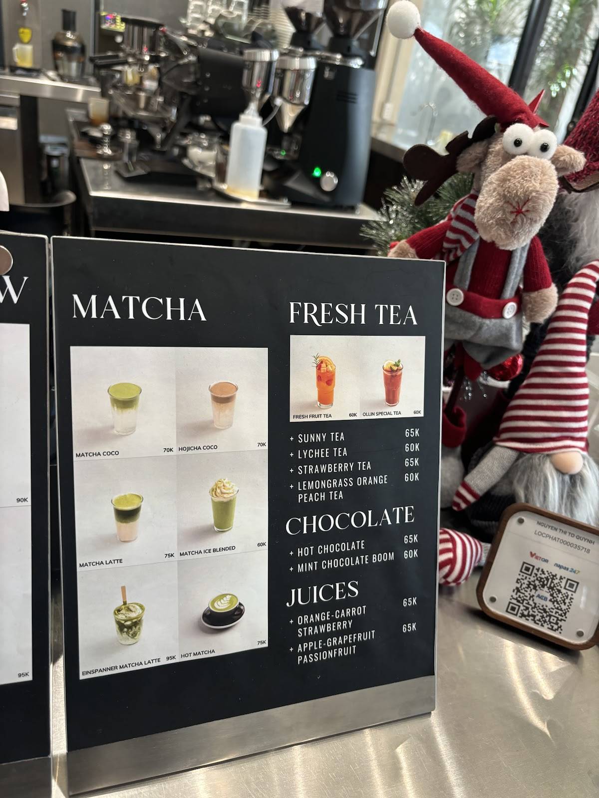 Menu at Ollin Café restaurant, Ho Chi Minh City, 220 Đ. Trần Não