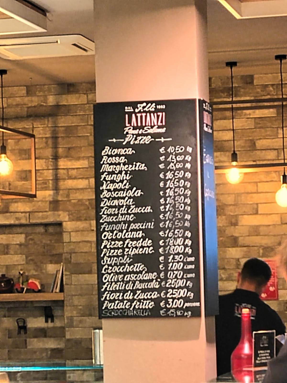 Menu at Pane E Salame - F.lli Lattanzi restaurant, Rome, Via di ...
