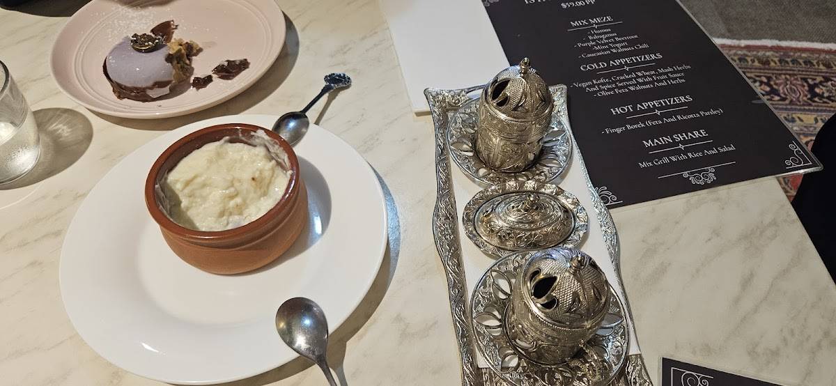 Menu at Pera Palace Ottoman restaurant, Wynnum