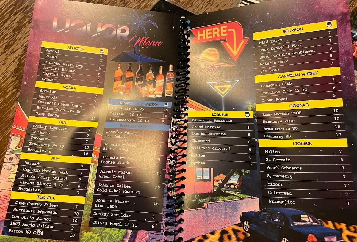 Menu at Pochana restaurant, Brisbane City