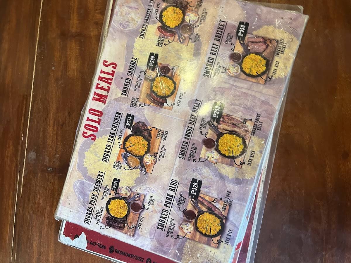 Menu at RK SMOKEY BAR & RESTO, Angeles