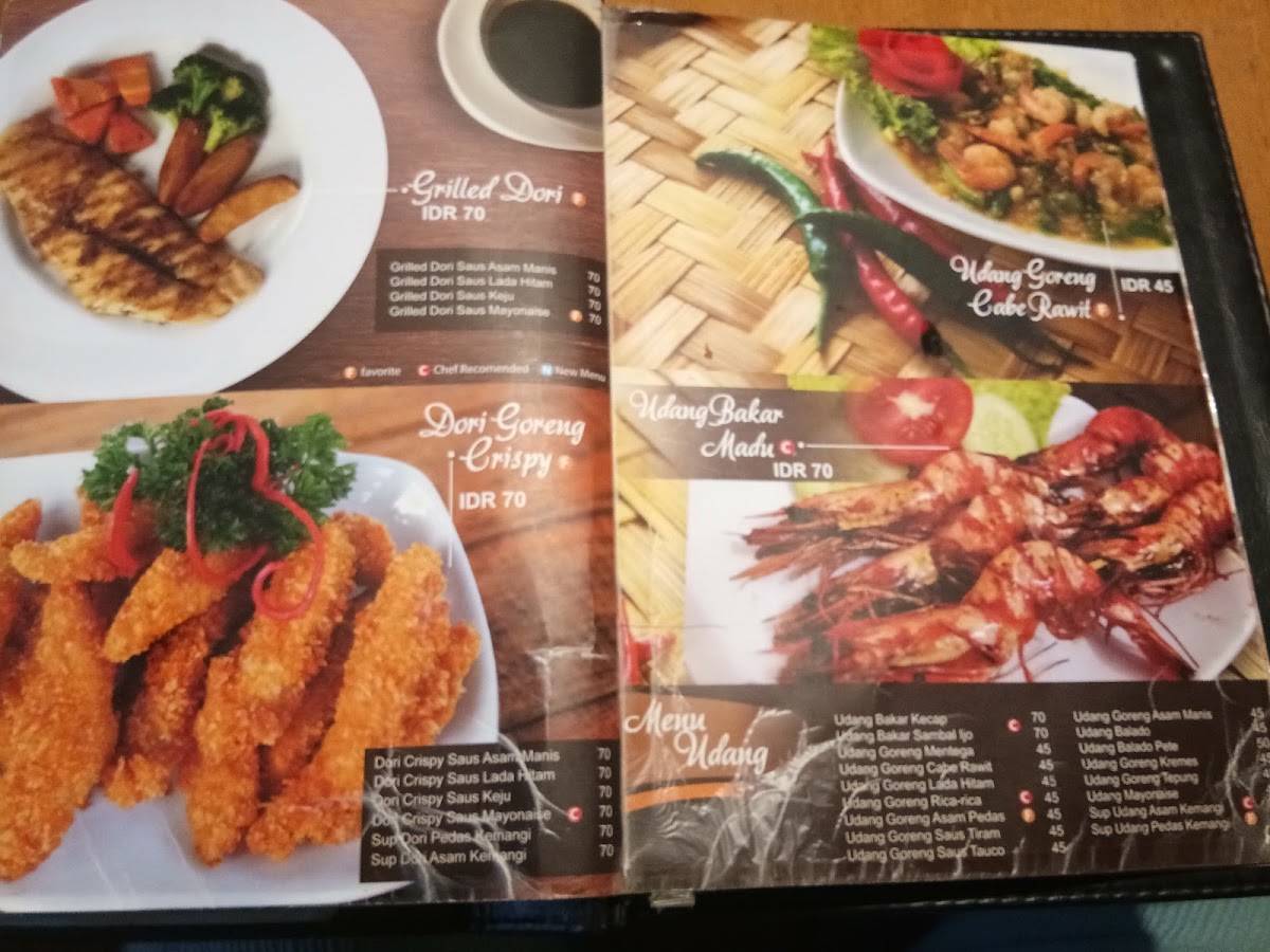 Menu at RM. Karimata Taman Mini restaurant, East Jakarta