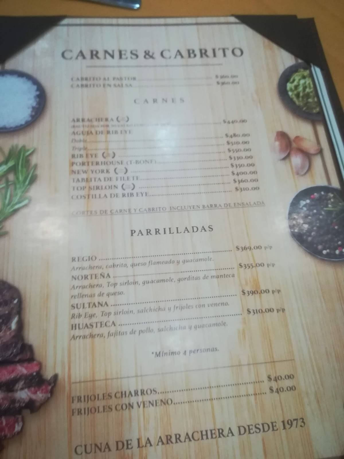 Carta de Restaurante Regio, San Nicolás de los Garza, Avenida ...