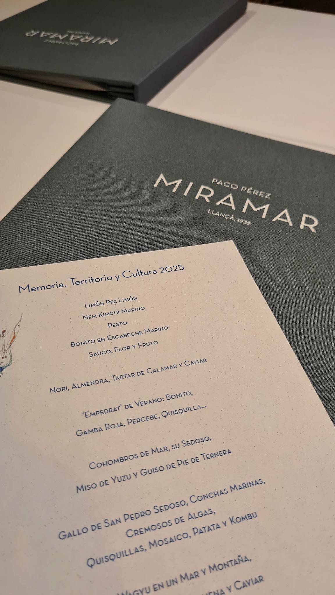 Carta de Restaurant Miramar, Llansá, Passeig Marítim